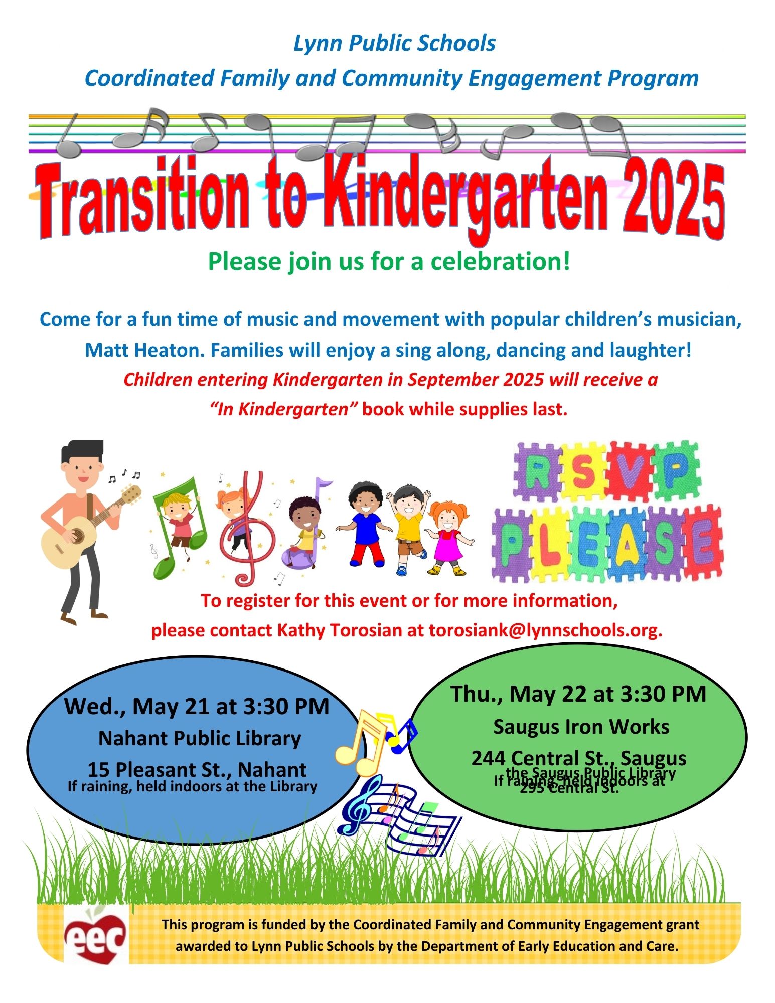 Transition to Kindergarten Concert - Nahant Public Library